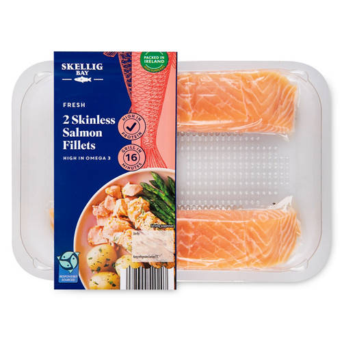 Skinless Salmon Fillets 2 Pack | ALDI IE